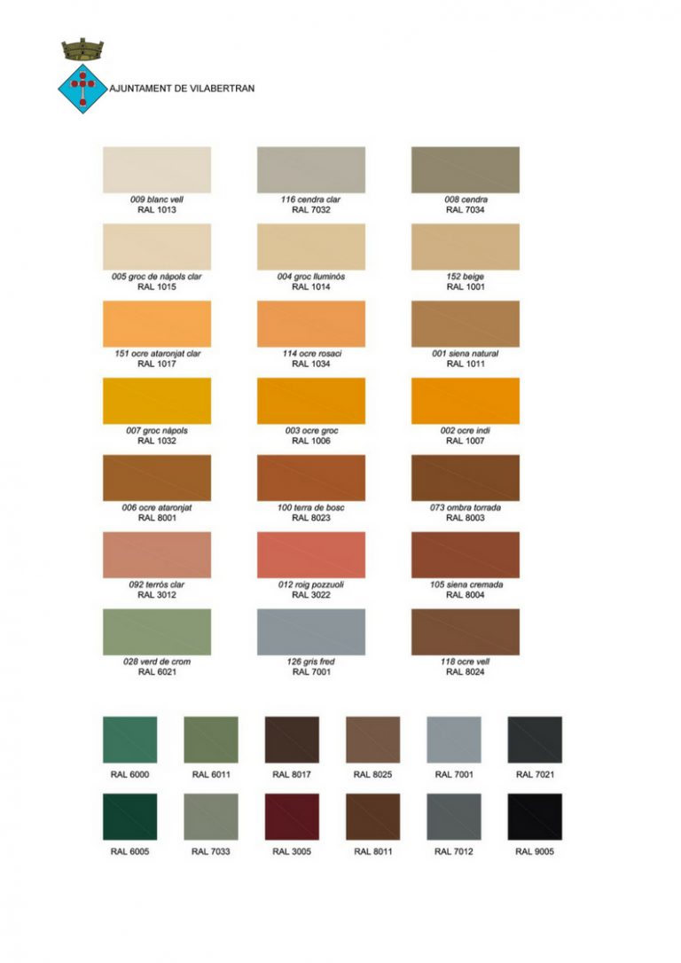 Carta de colors - Web Oficial de l'Ajuntament de Vilabertran